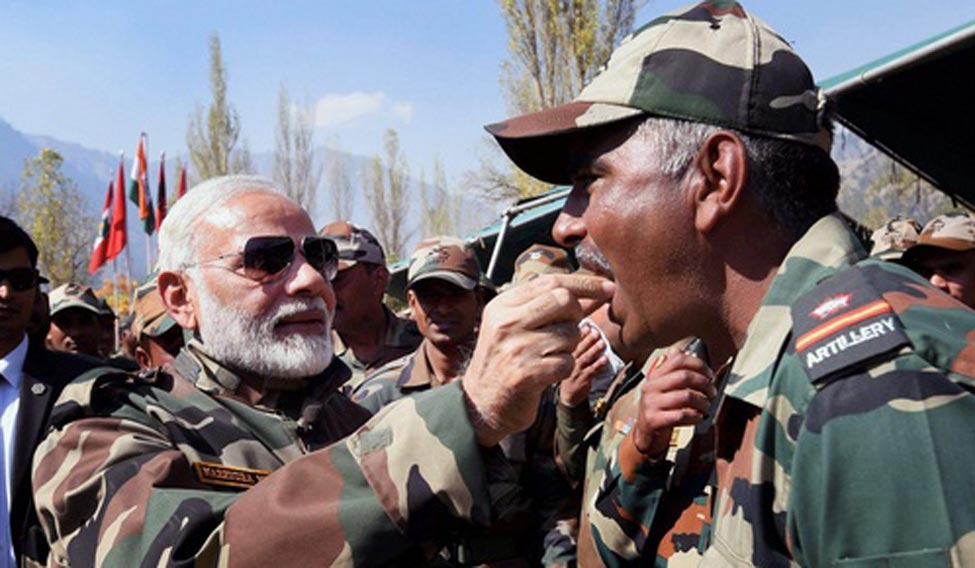 PM Modi Diwali with Army jawans at border areas | India News – India TV