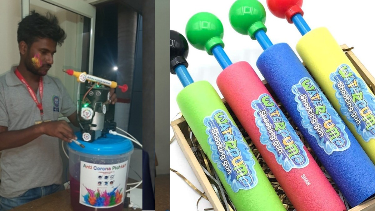 Holi 2021: Anti-corona pichkari with sensors will drive away Covid ...