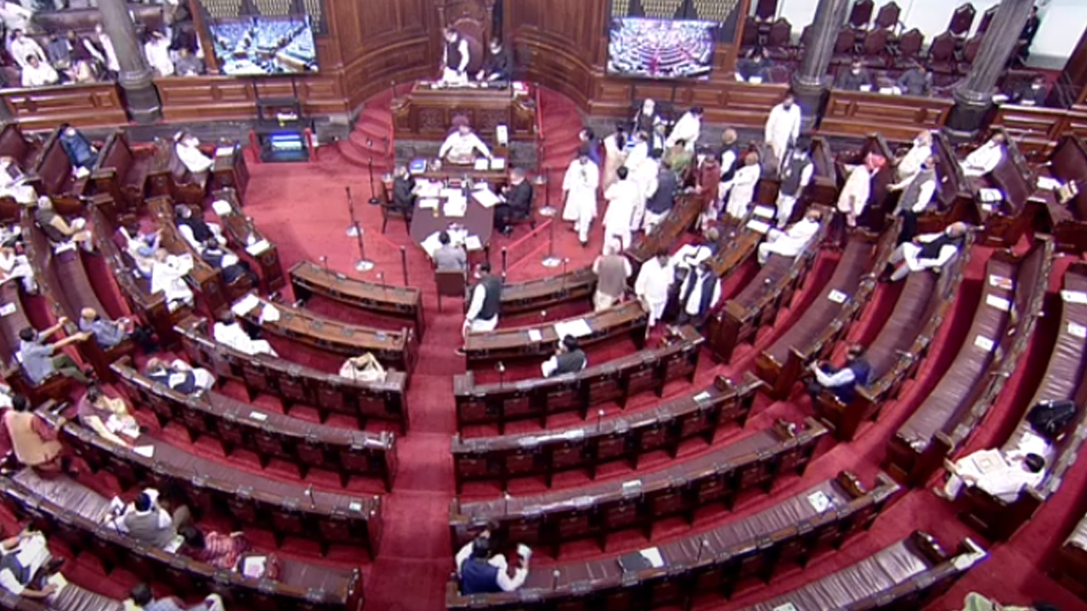 Rajya Sabha Adjourned Till 1 Pm Amidst Uproar By Opposition Mps Seeking