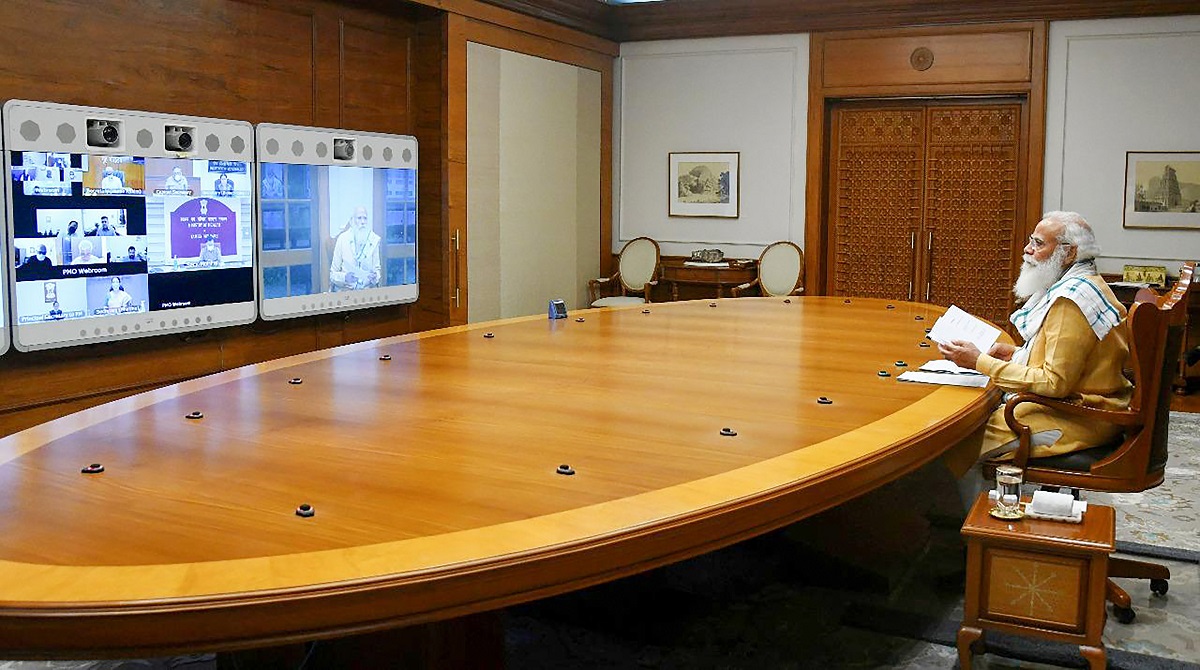 PM Modi coronavirus review meeting Varanasi COVID19 meet | India News ...