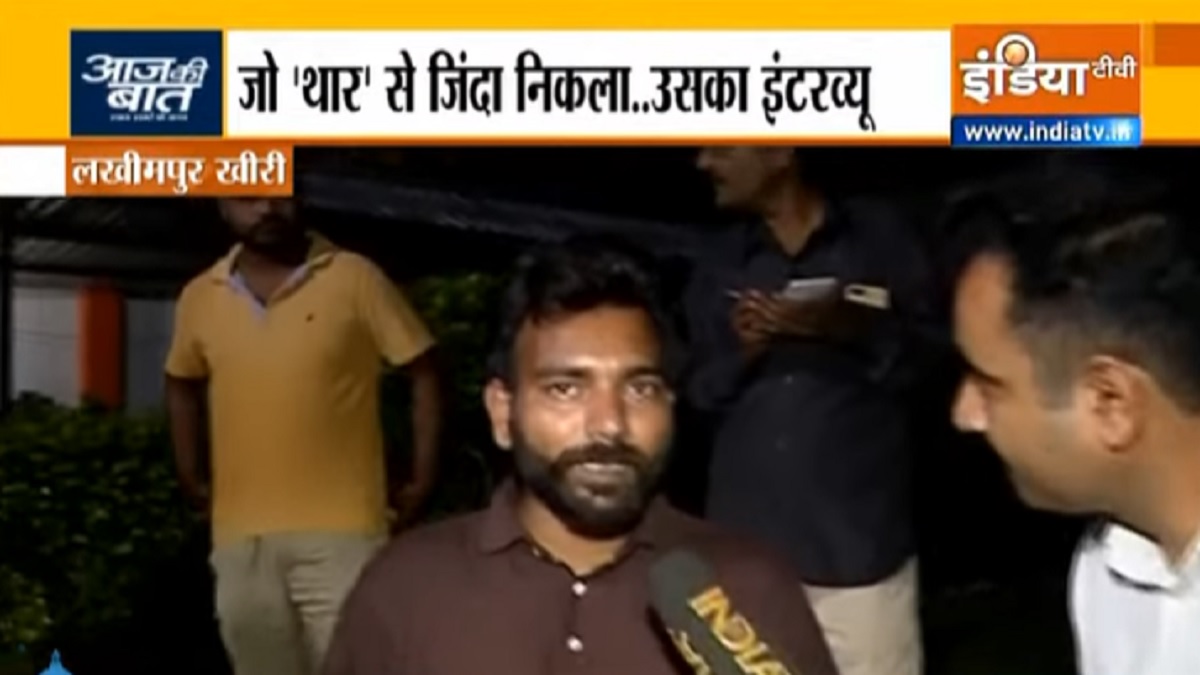 Lakhimpur Sumit Jaiswal man in viral video SUVs crushing farmers ...