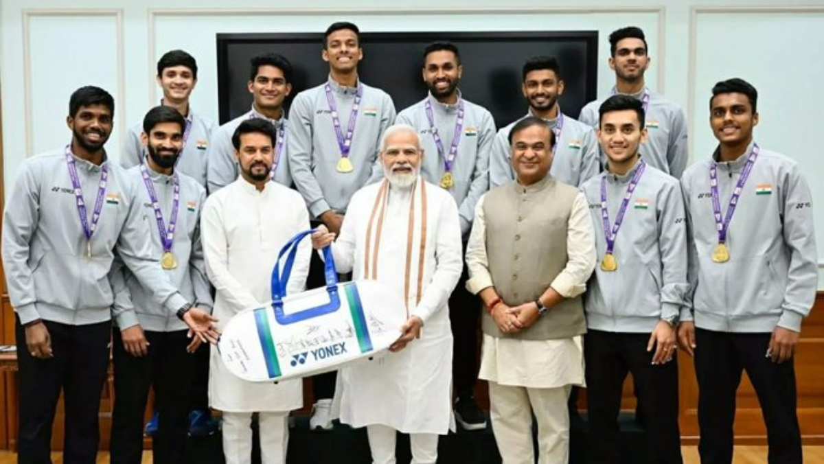 PM Modi hosts Thomas Cup winners, says 'Yes, we can do it' attitude has ...