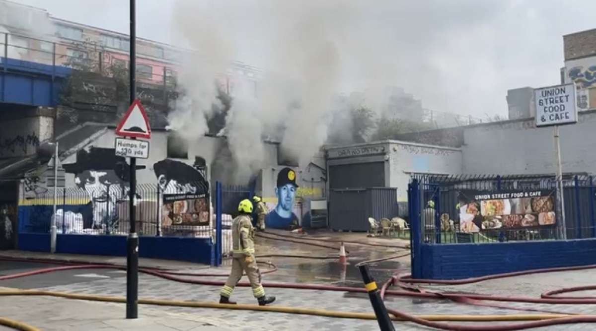 Major fire breaks out in central London railway arch, several trains ...