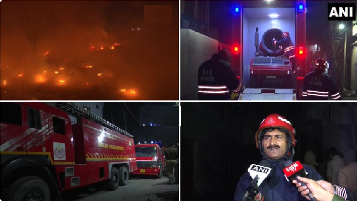 Delhi: Fire breaks out at slums near Sultanpuri Road; robots used to ...