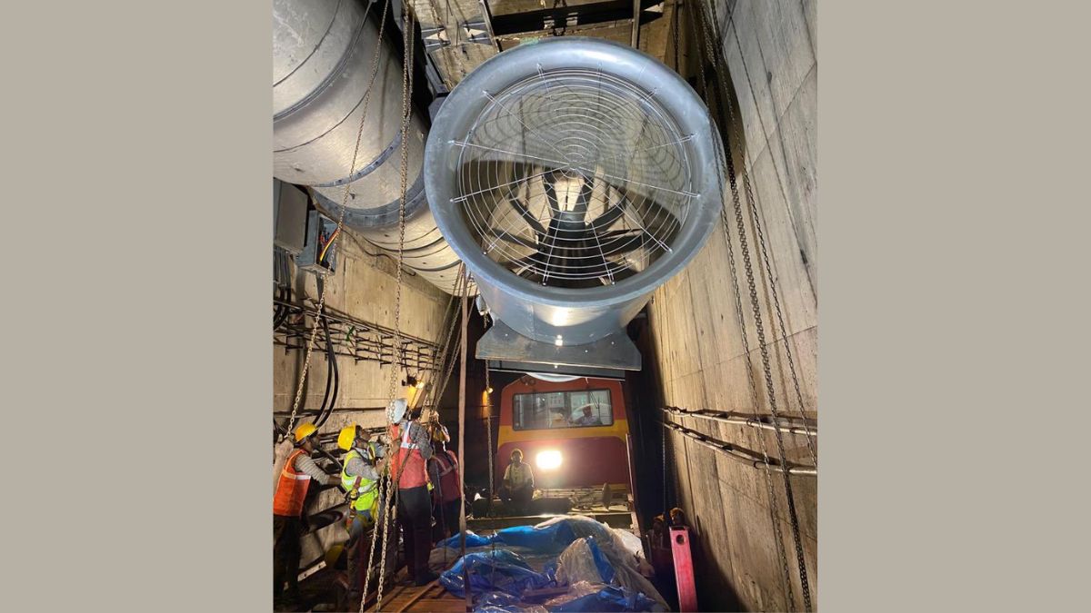 DMRC: Here is how installation of Tunnel Booster Fans on the Yellow ...