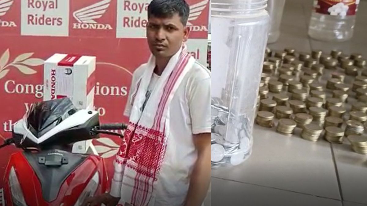 Assam man buys Rs 90k scooter with coins he's been collecting for years ...