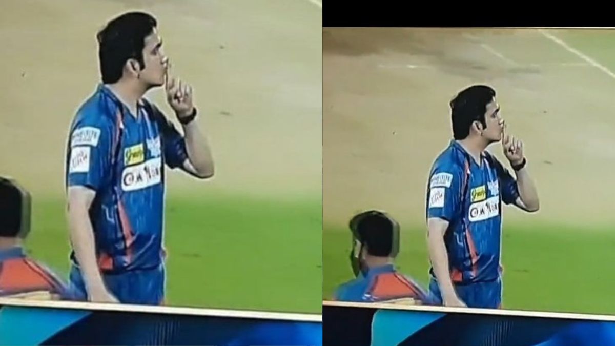 Gautam Gambhir 'finger on lips' reaction towards RCB fans goes viral - WATCH | Cricket News ...