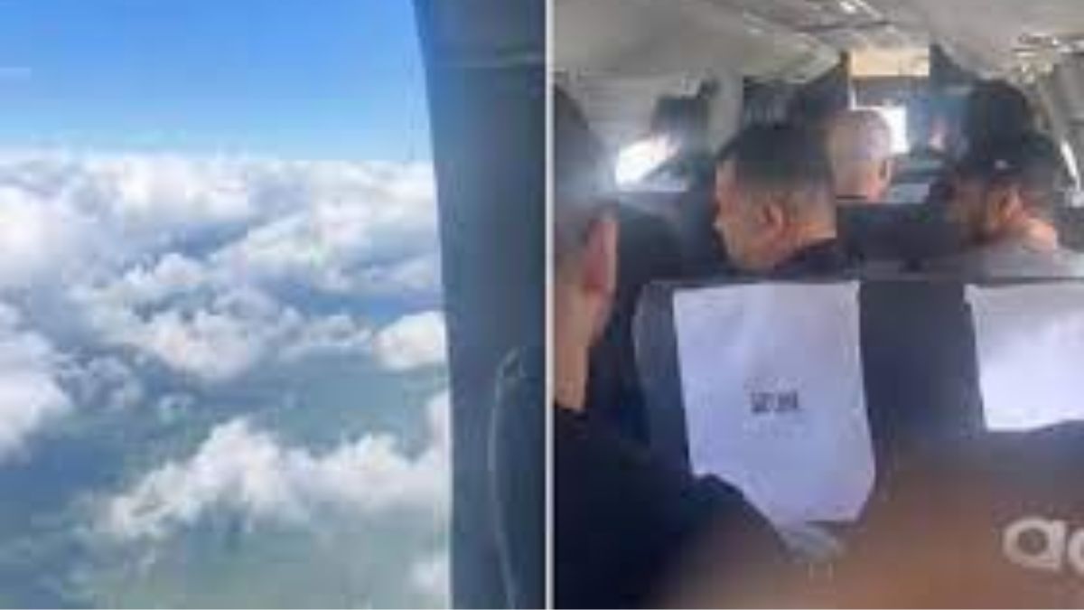 Viral Video: Plane door opens mid-air in Brazil as passengers sit in ...
