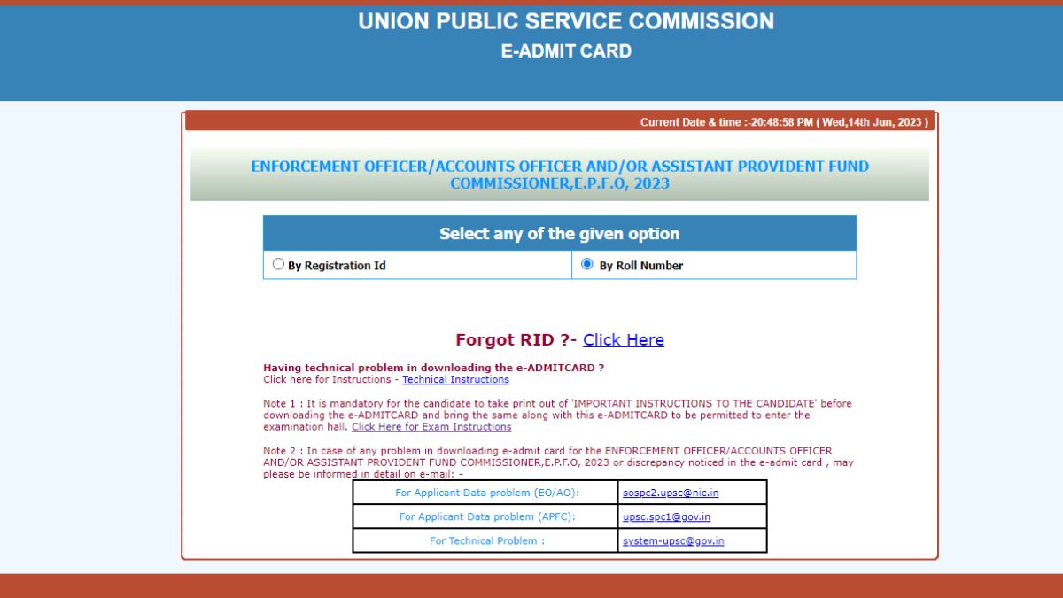 UPSC EPFO Admit Card 2023 out on upsconline.nic.in, exam on July 2 ...