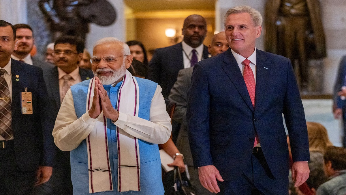 Modi US visit 2023 US House speaker Kevin McCarthy asks for PM autograph after his address to US ...