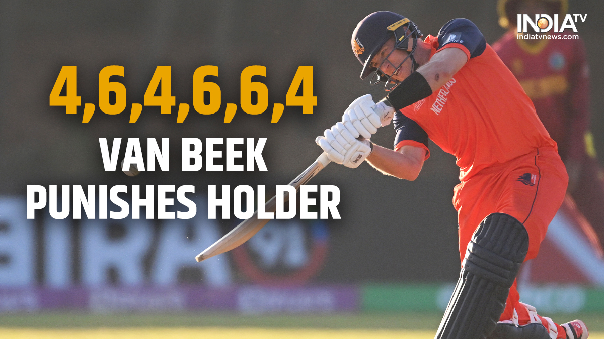 Logan van Beek creates history against Jason Holder, WATCH the crazy ...
