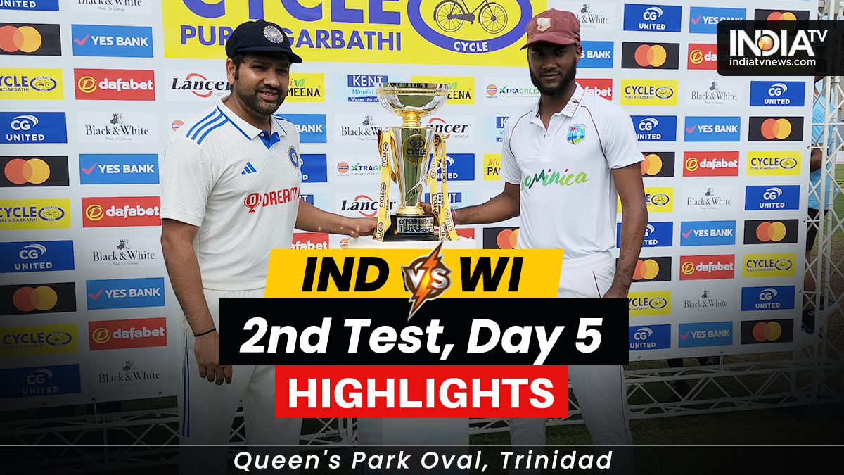 IND vs WI 2nd Test Day 5 Highlights: Match called off due to rain ...