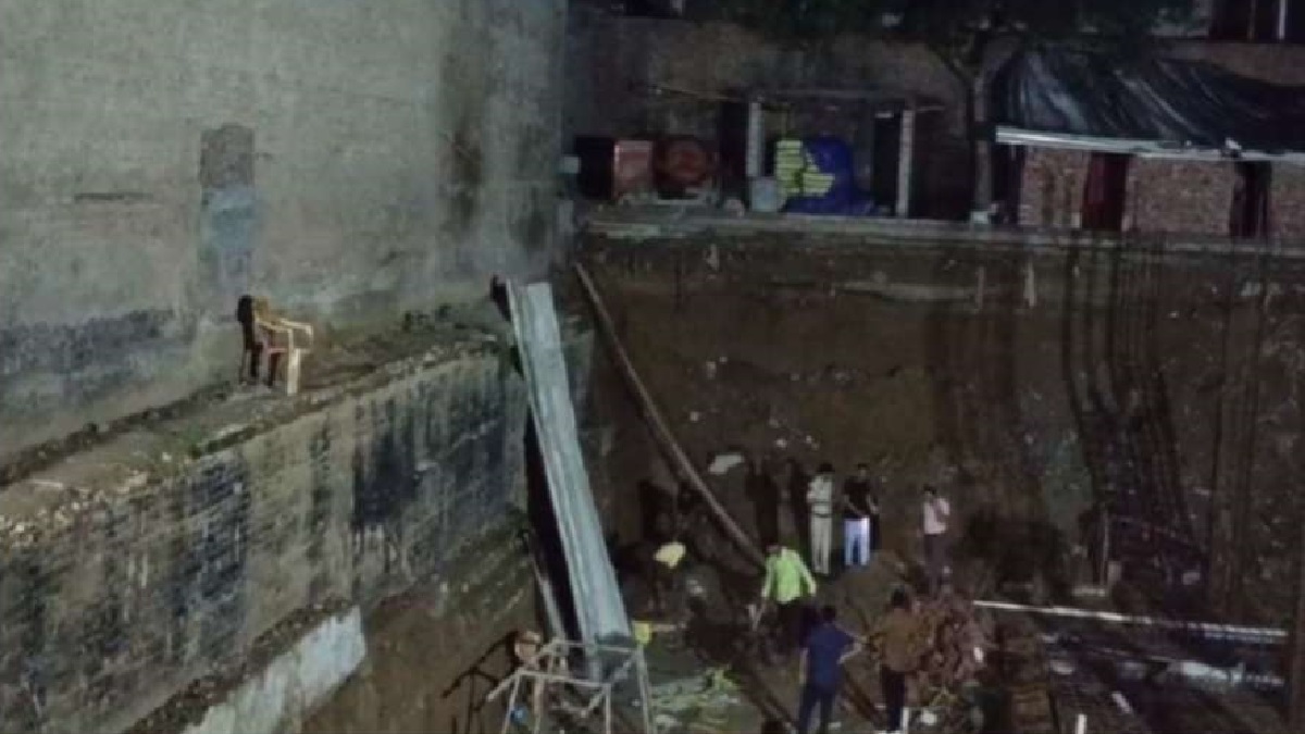 Okhla Under construction building collapses video death toll injured rescue efforts police ...