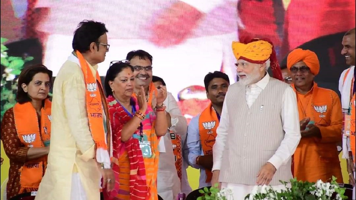 BJP woos Jats as Jyoti Mirdha shares stage with PM Modi sends message to Hanuman Beniwal Ashok ...