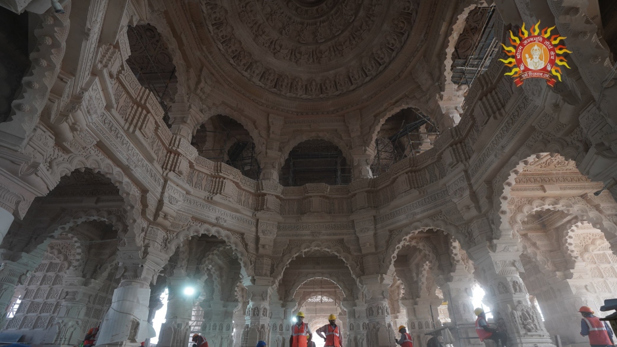 Ram Janmabhoomi Trust releases pics showing carvings inside Ayodhya's ...
