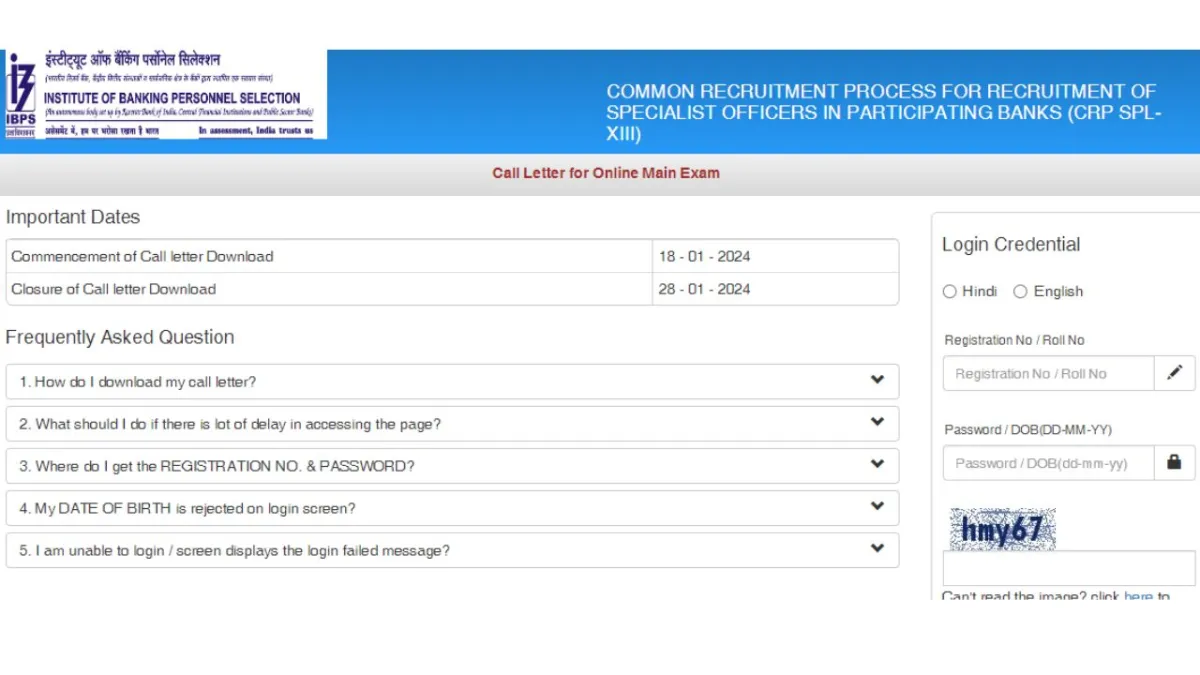 IBPS SO Main admit card 2024 out at ibps.in, direct link here | Jobs News – India TV