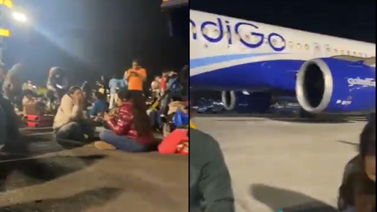 IndiGo passengers eat food on Mumbai airport runway next to plane after ...