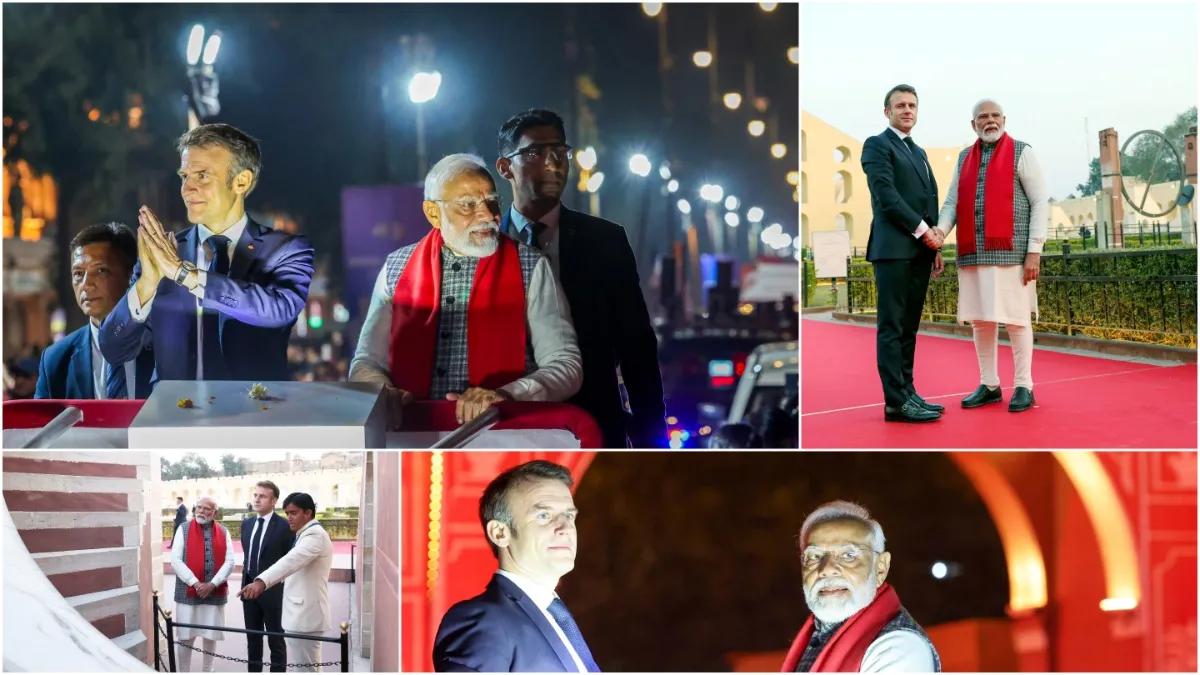 Modi-Macron Jaipur Visit: Masala tea, UPI payment, and roadshow | India ...