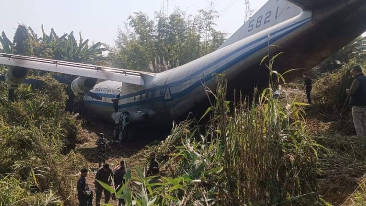 Myanmar Army aircraft crashes in Mizoram's Lengpui airport, six people ...