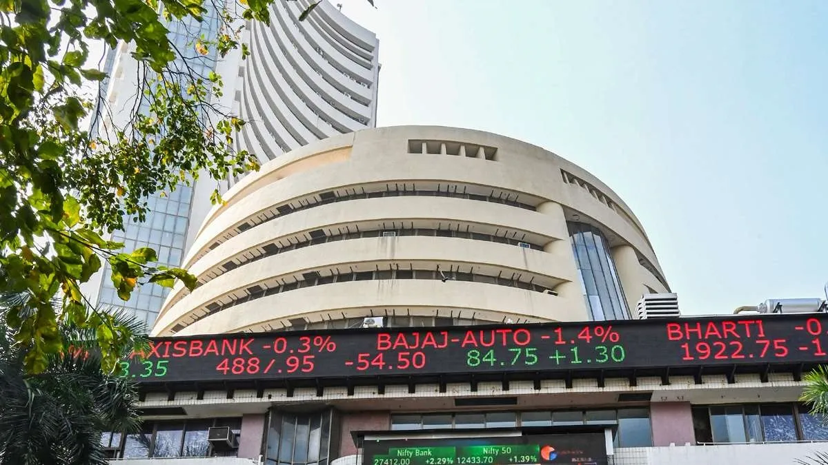 Stock markets: Sensex slides 203 points, Nifty below 22,000 points on ...