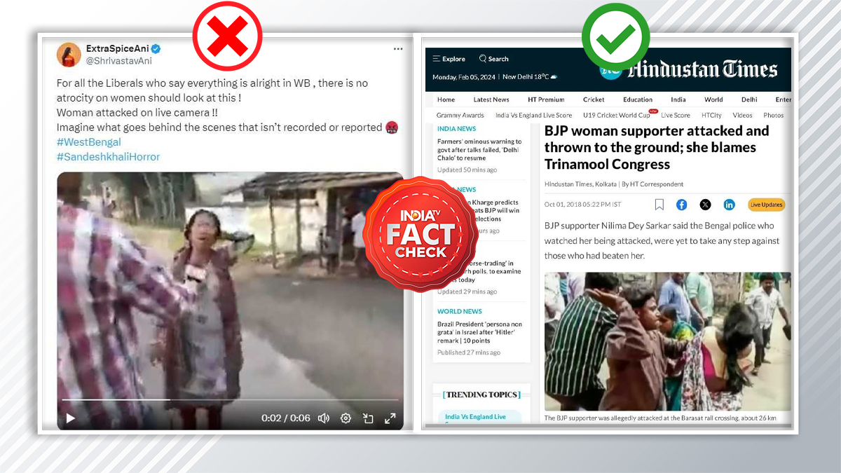FACT CHECK: 2018 video misrepresented as live TV attack in Sandeshkhali ...