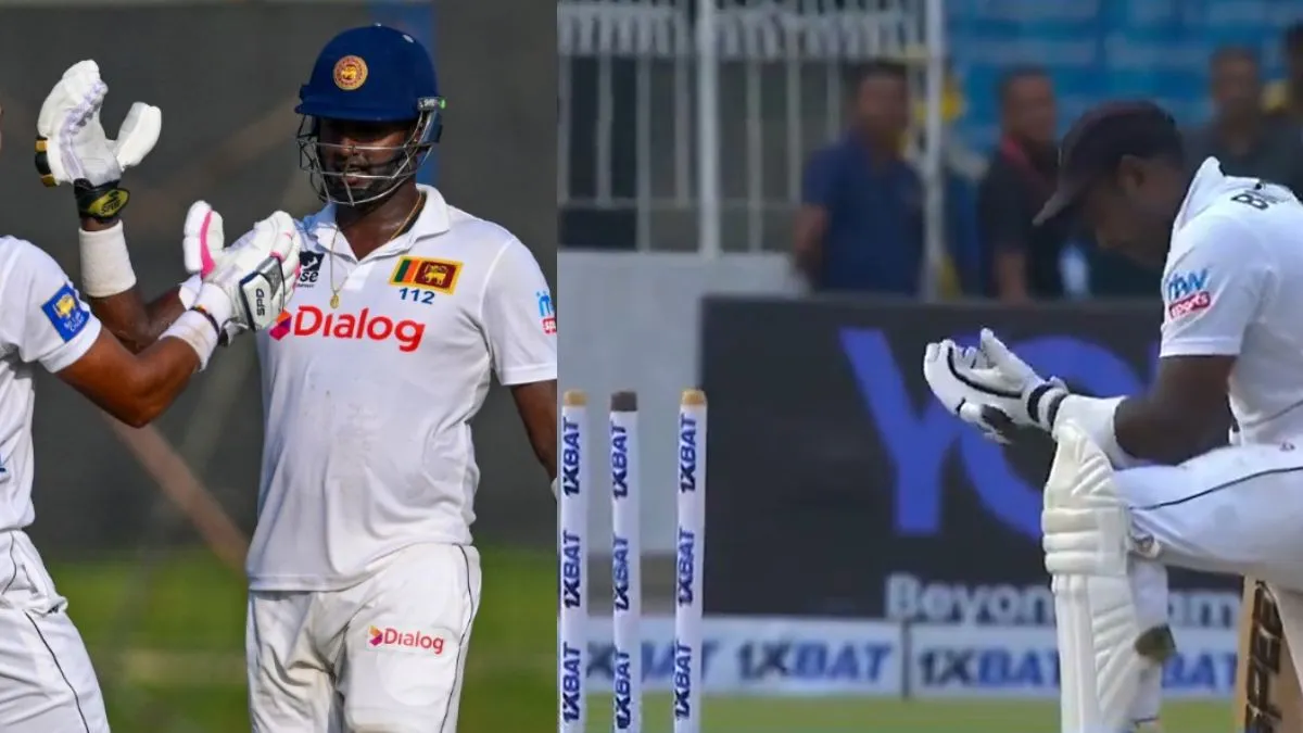 SL vs AFG: Angelo Mathews suffers hit wicket in attempt to smash half ...