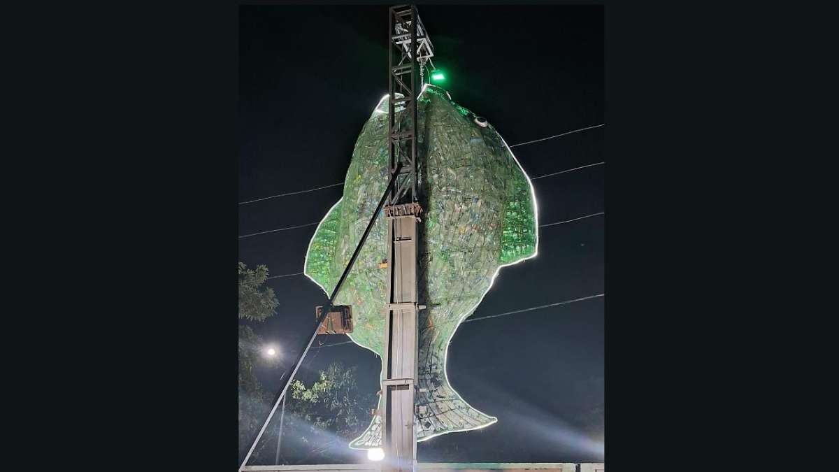 ITI Berhampur students create 21-foot-tall fish sculpture made from ...