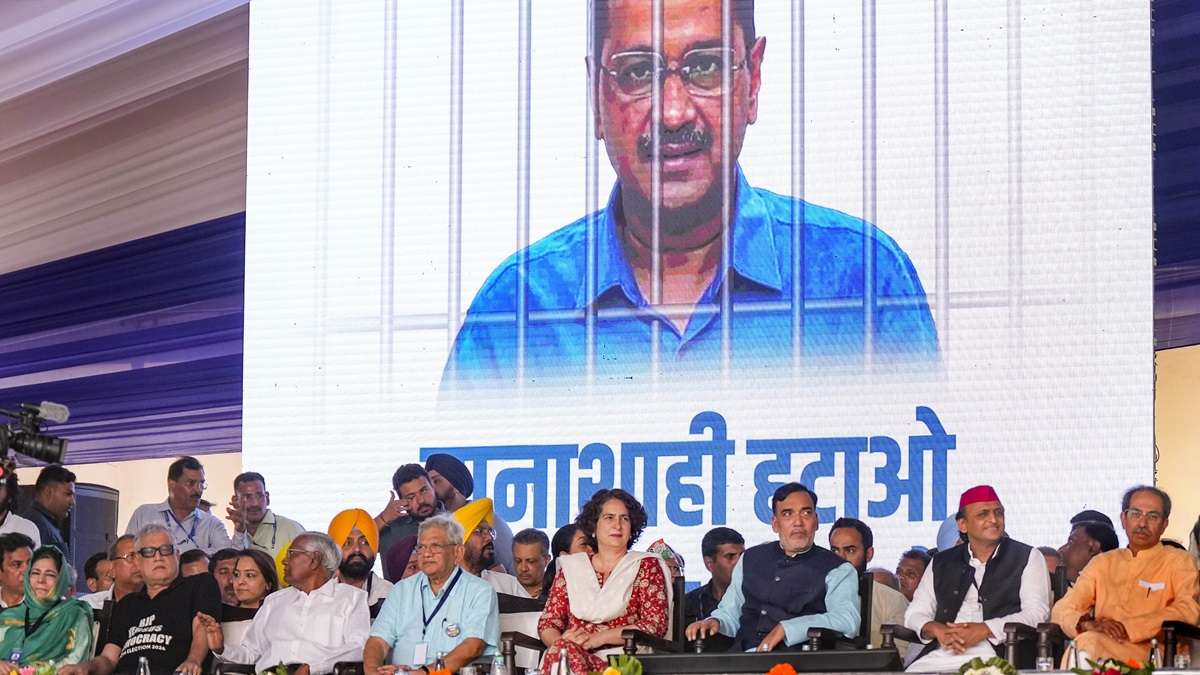 I.N.D.I.A. bloc leaders show strength at Delhi rally, question Kejriwal ...