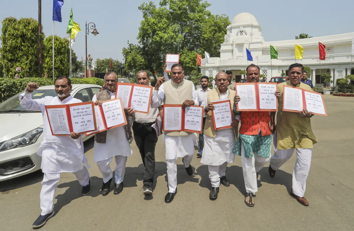 Delhi: BJP MLAs ousted by marshals for 'disrupting' Assembly over ...