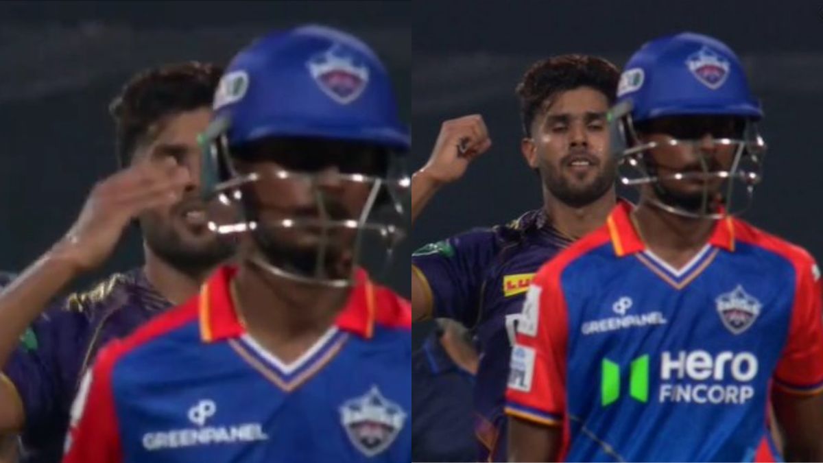 Watch: Harshit Rana stops short of 'flying kiss' celebration having ...