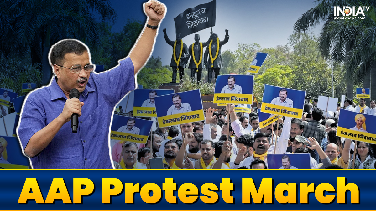 AAP protest updates: Arvind Kejriwal-led march towards BJP HQ ends ...