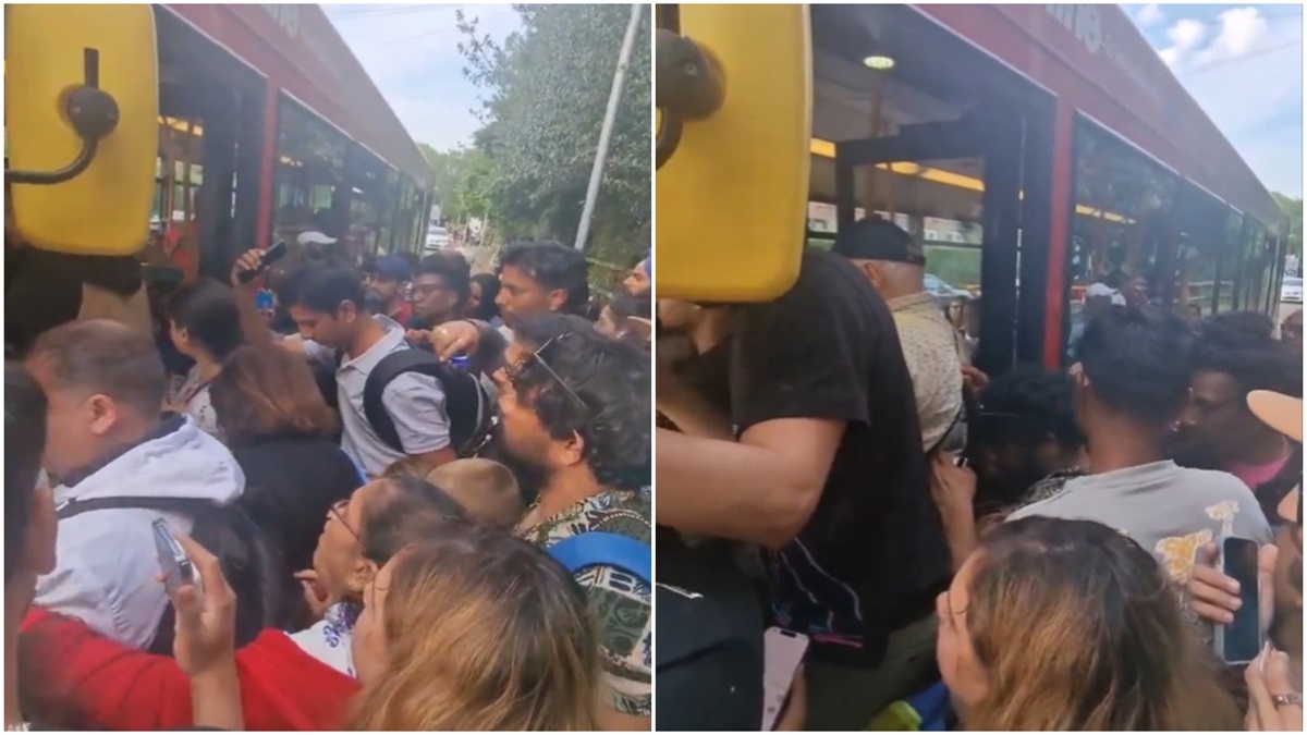 Video of massive crowd attempting to board bus in London goes viral, netizens question Britain's ...