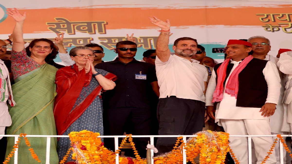 'Goodbye Modiji,' says Rahul in joint rally with Sonia Gandhi, Priyanka ...