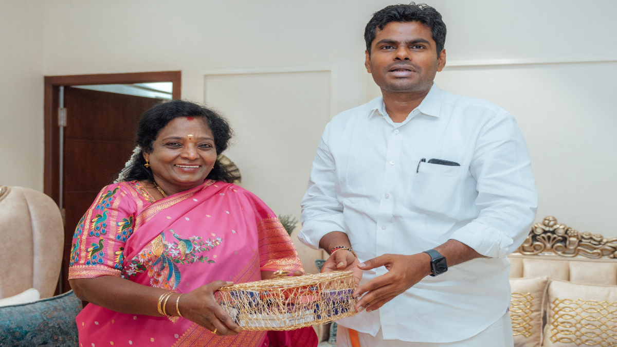 Tamil Nadu: Annamalai calls on Tamilisai after viral video with Amit Shah, lauds her hard work ...