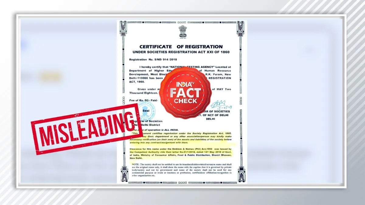 Fact Check: Is NTA private institution and does not come under RTI ...