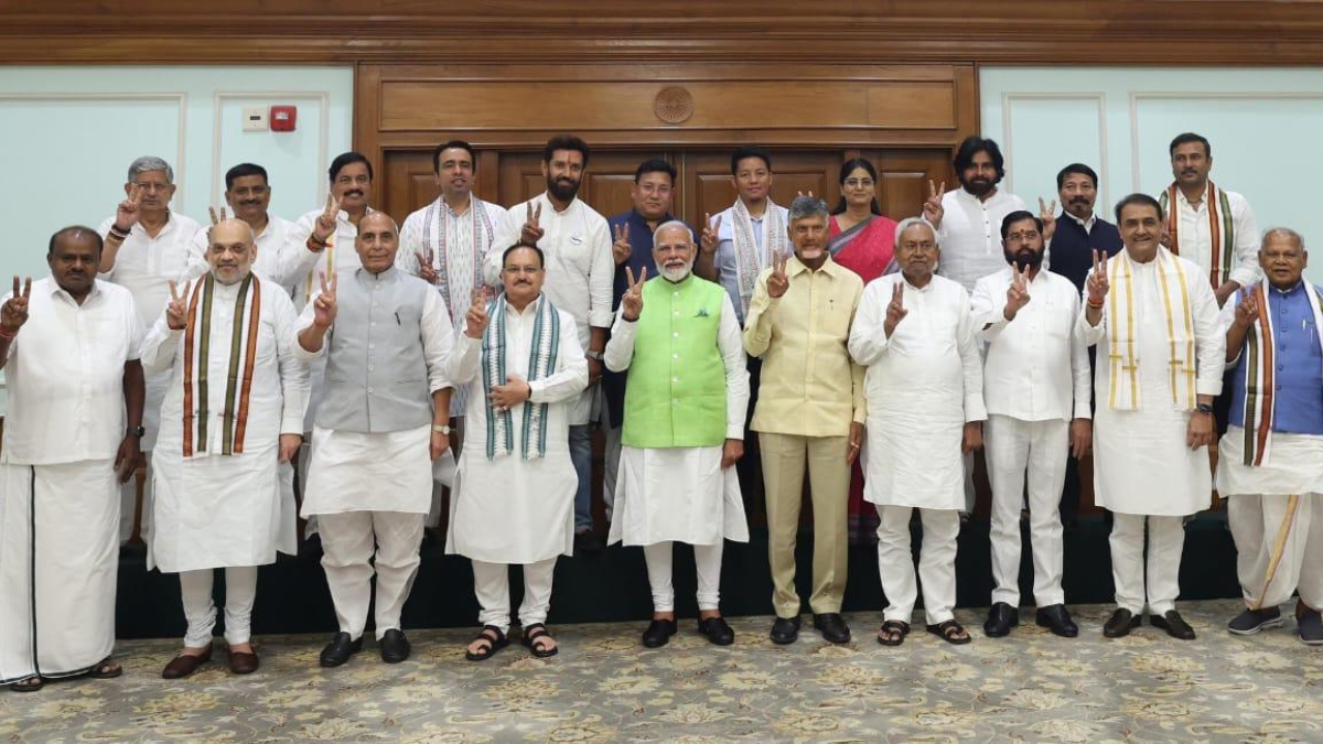 NDA leaders support BJP, approve PM Modi's name as alliance leader in key meet | India News ...