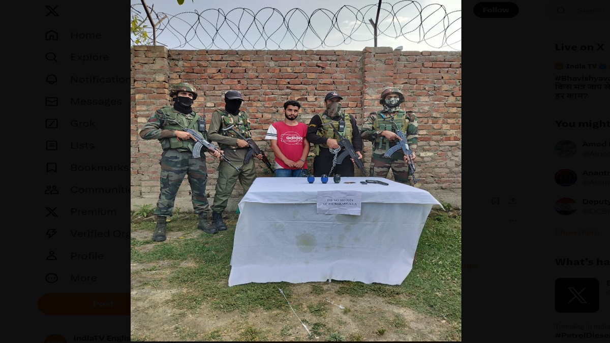 Jammu Kashmir Terror associate of LeT TRF outfit arrested in Baramulla ...