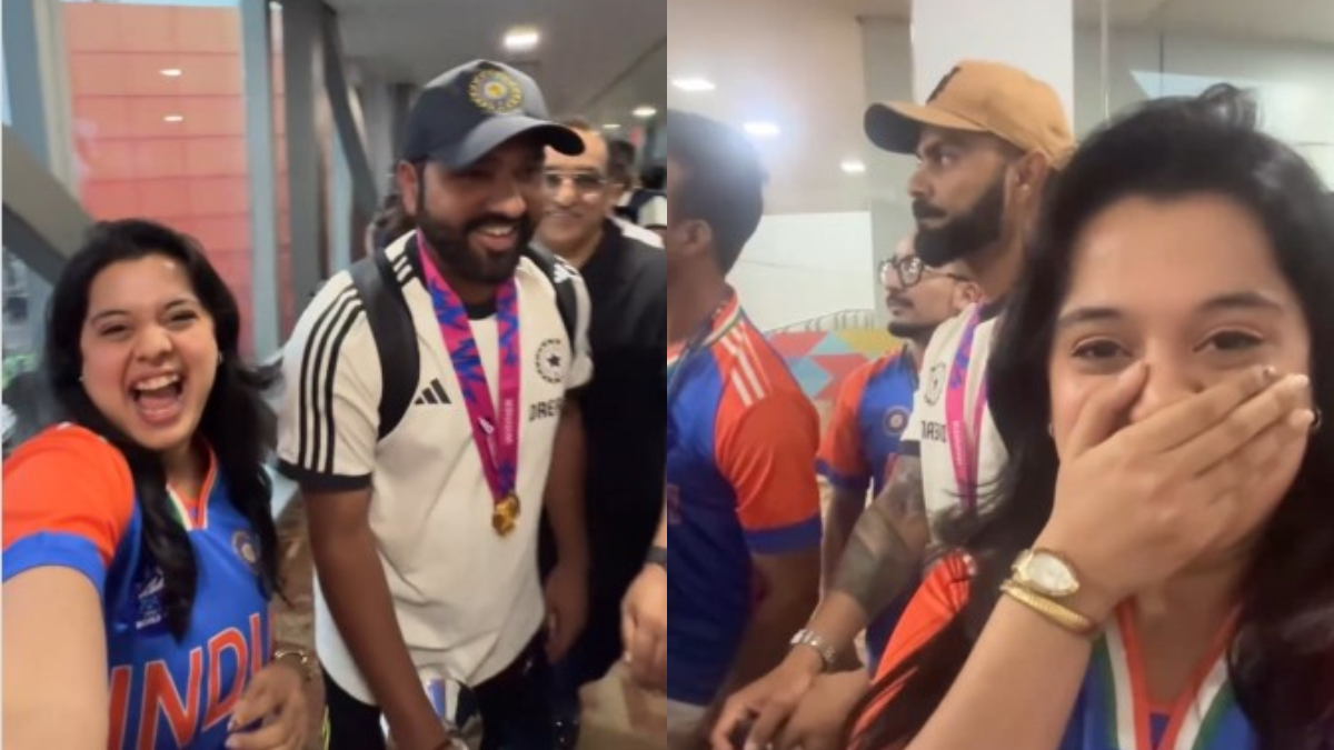 Video of influencer meeting team India at Delhi Airport goes viral ...