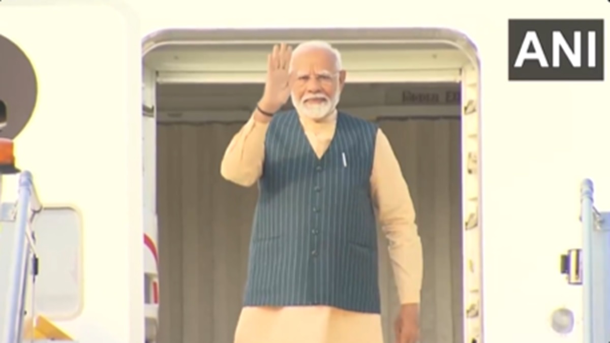 PM Modi arrives at Delhi's Palam airport after his successful visit to Russia and Austria ...