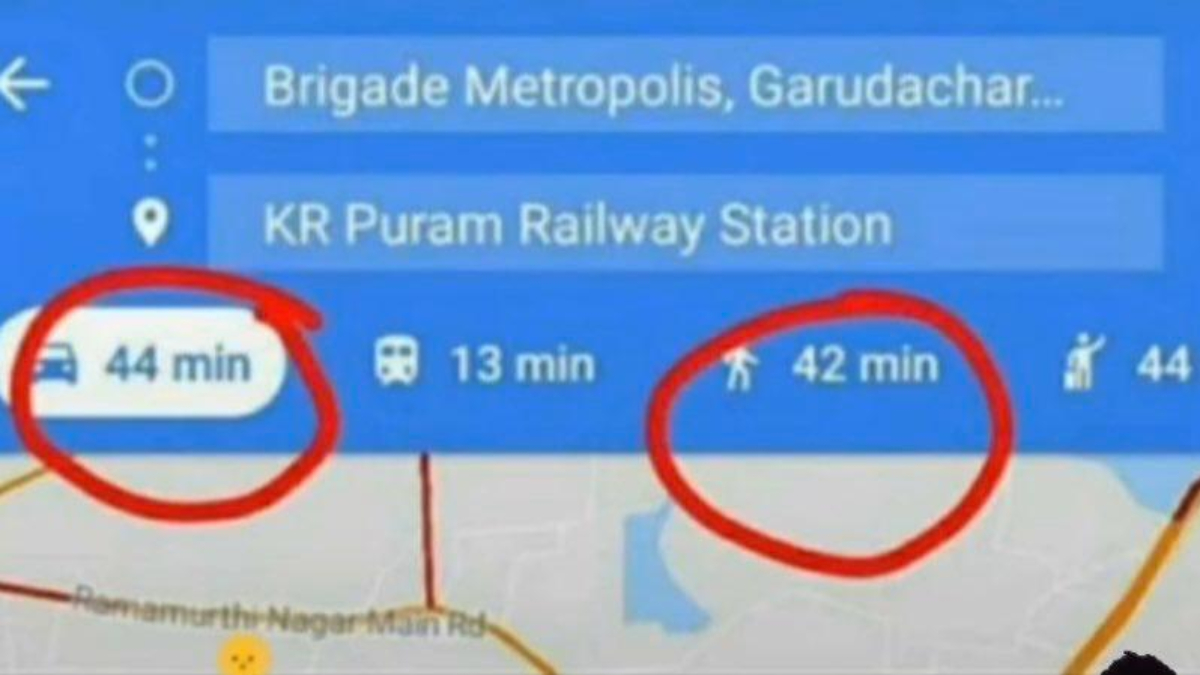 'Traffic Capital of India': Google Maps shows walking 6 km Is faster than driving in Bengaluru ...