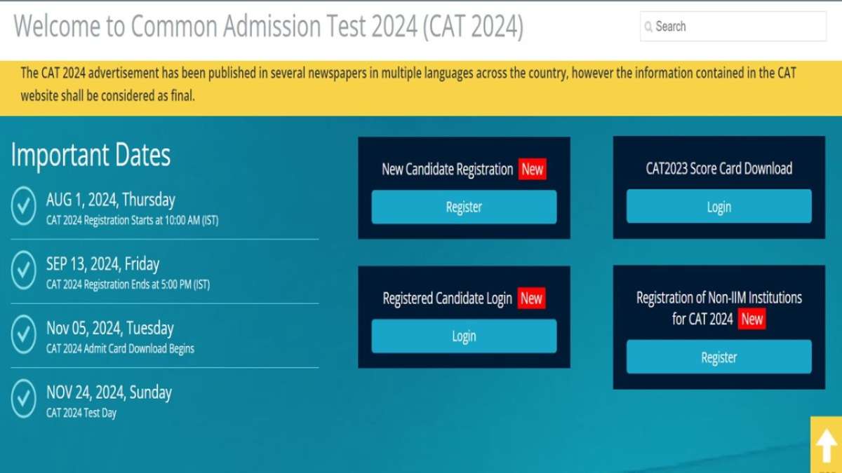CAT 2024 registration begins at iimcat.ac.in - direct link, eligibility ...