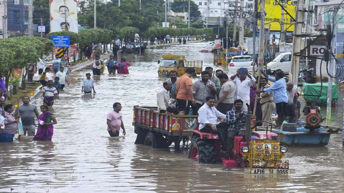 Andhra Pradesh floods agriculture minister Shivraj Singh Chouhan visit affected areas in ...