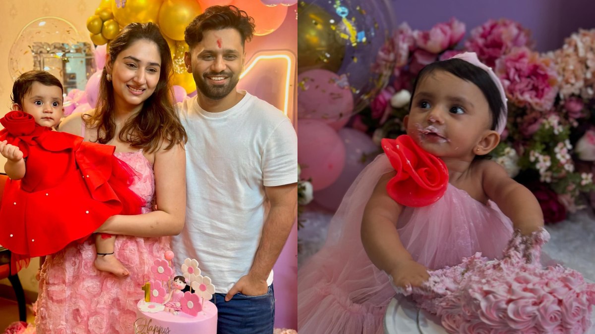 Disha Parmar, Rahul Vaidya celebrate first birthday of daughter Navya ...