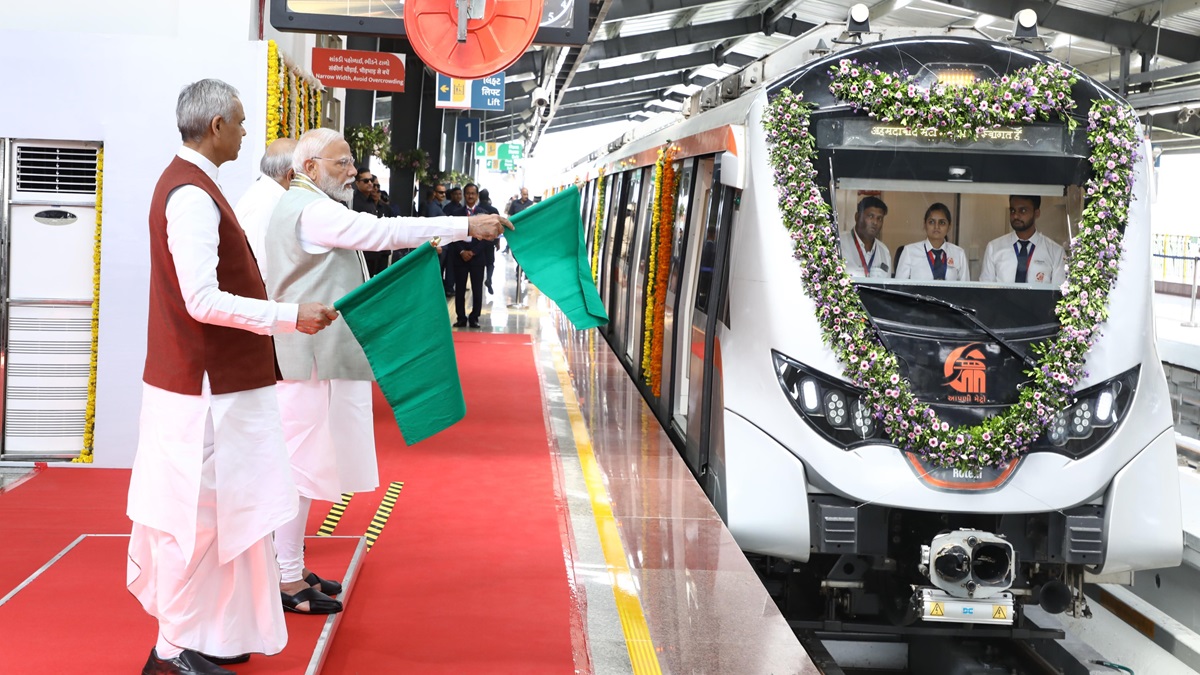 PM Modi flags off India's first 'Vande Metro' service in Gujarat | Check details | Gujarat News ...