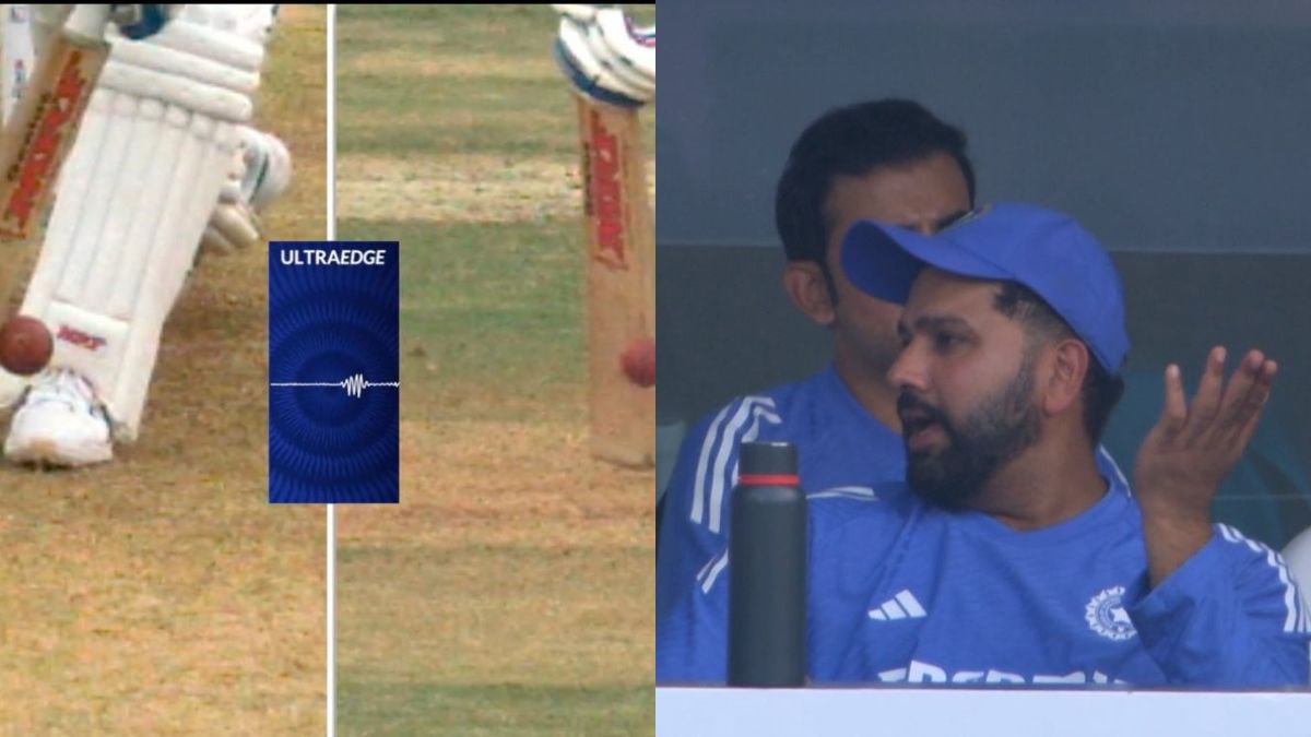 Virat Kohli opts against taking DRS after being adjudged LBW, Rohit Sharma's reaction goes viral ...