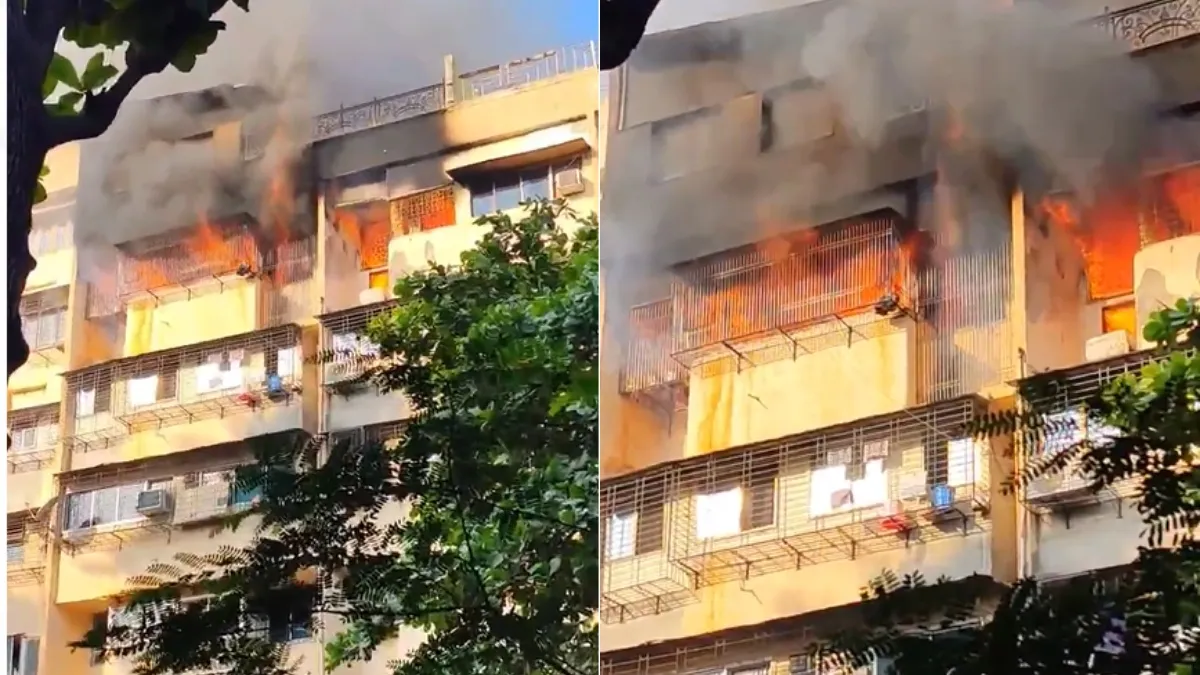 Massive fire breaks out at 6-floor building in Mumbai's Andheri | Video ...