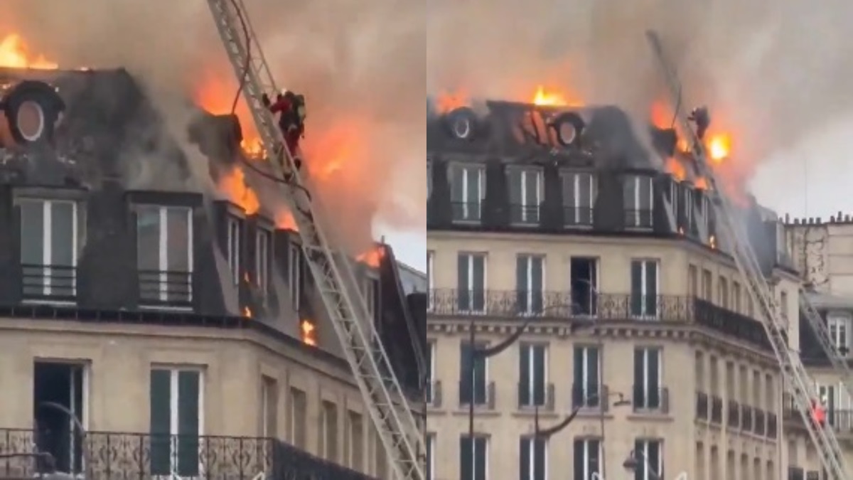 Eiffel Tower fire: 1,200 tourists evacuated after blaze erupts at ...