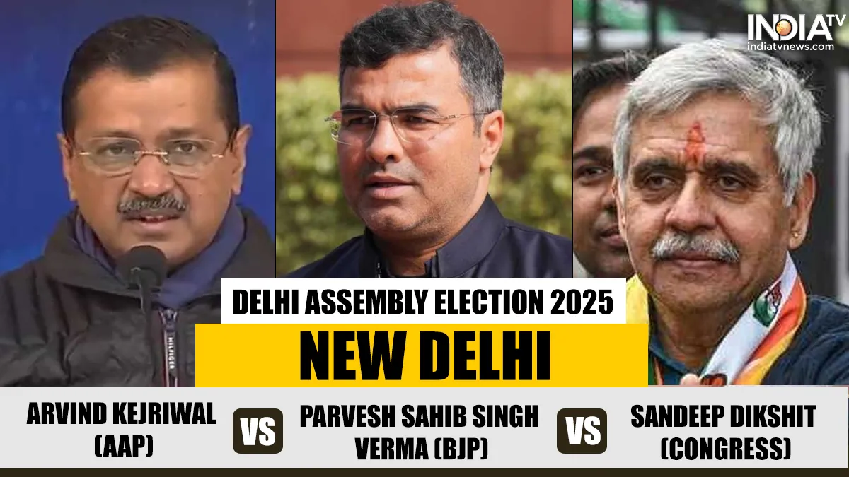 New Delhi Election 2025: Will Arvind Kejriwal beat Parvesh Verma and Sandeep Dikshit to create ...