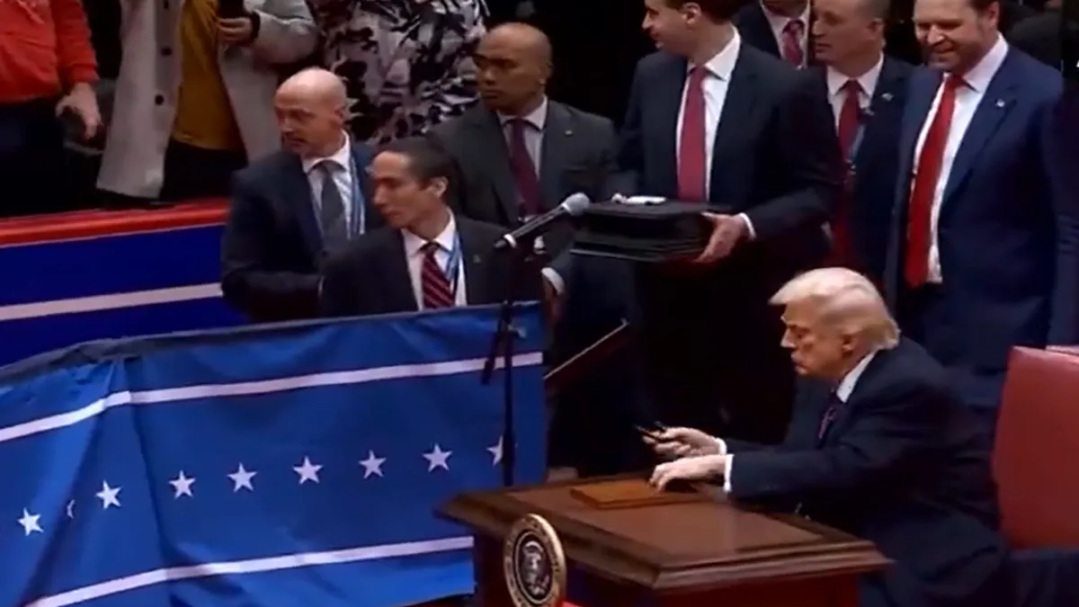Trump flings pens into crowd after signing Executive Orders, people ...