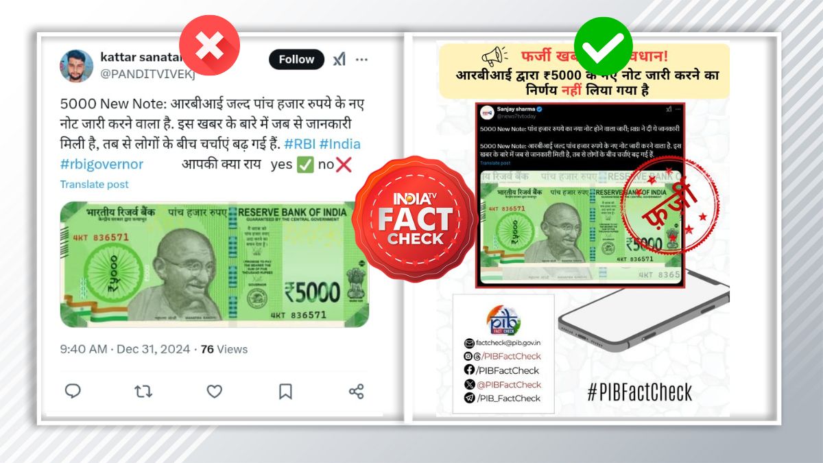Fact Check: Has RBI announced launch of Rs 5,000 notes? | Know truth ...